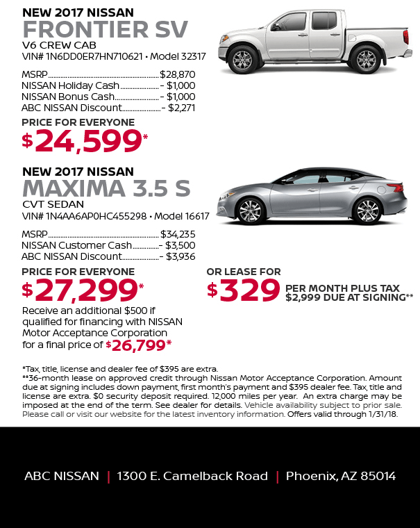 Start the new year off in a new Nissan | ABC Nissan